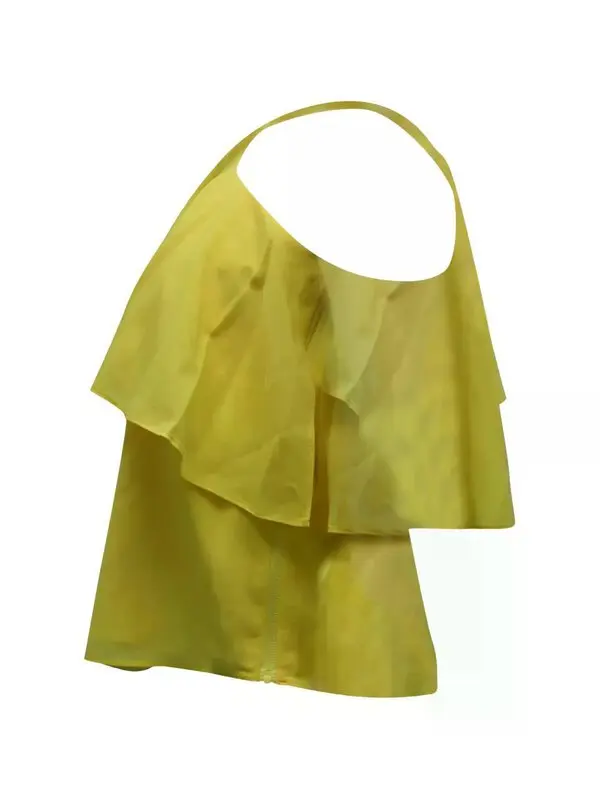 Alice + Olivia Ruffled One-shoulder Top