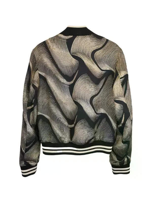 Dries Van Noten Striped Jacquard Bomber Jacket
