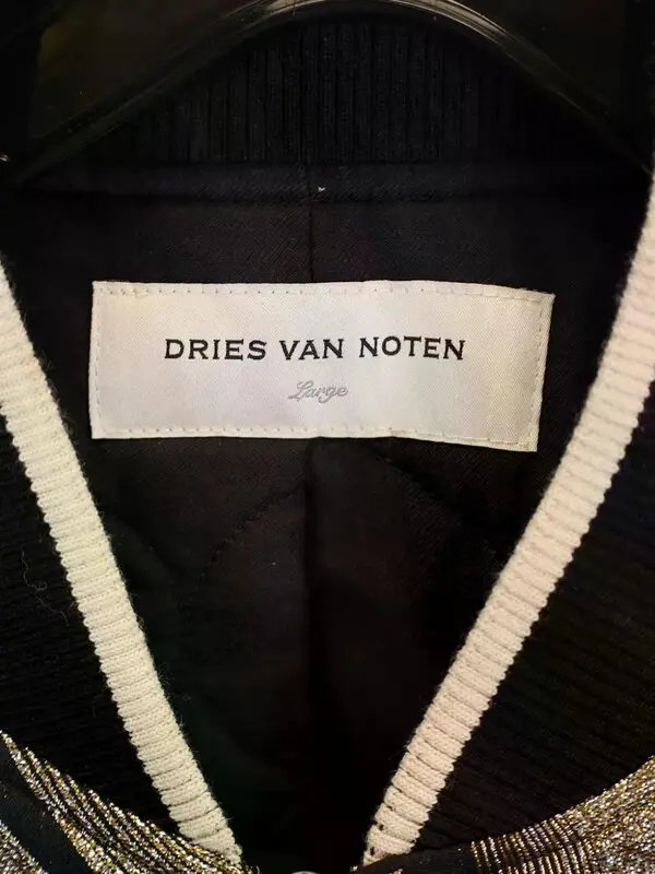 Dries Van Noten Striped Jacquard Bomber Jacket