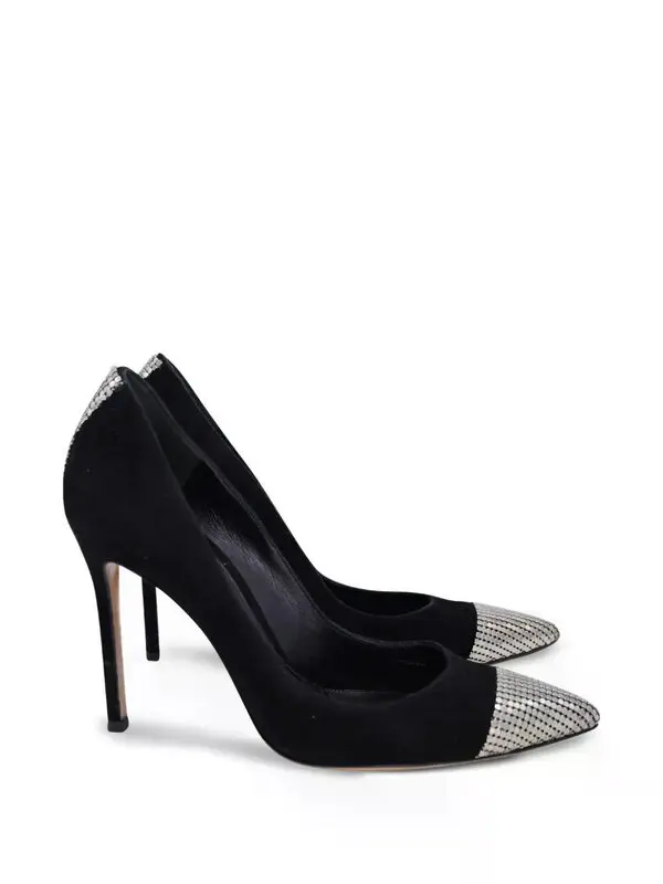 GIANVITO ROSSI Metal-mesh Cap-toe Stiletto Pumps