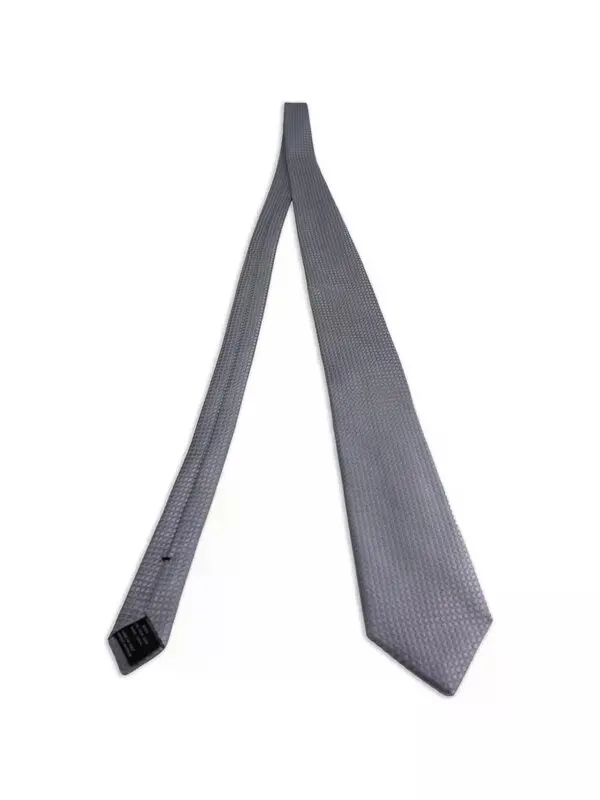TOM FORD Dot Jacquard Pointed Tie - Grey