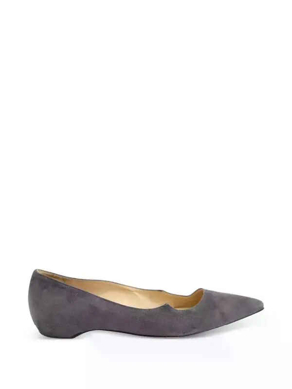 PAUL ANDREW Pointed-toe Curved-design Ballet Flats