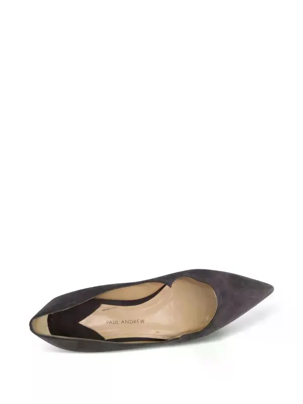 PAUL ANDREW Pointed-toe Curved-design Ballet Flats