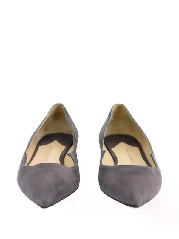 PAUL ANDREW Pointed-toe Curved-design Ballet Flats
