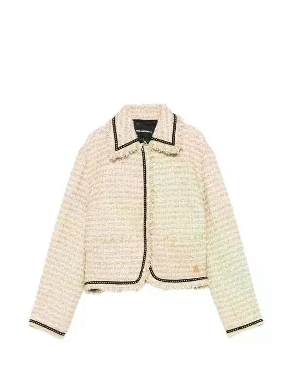 Karl Lagerfeld Frayed-trim Jacket