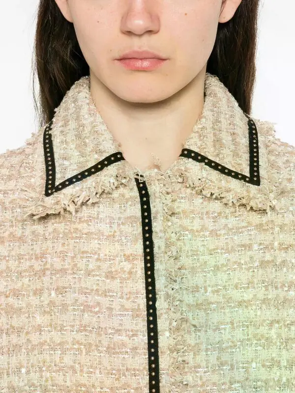 Karl Lagerfeld Frayed-trim Jacket