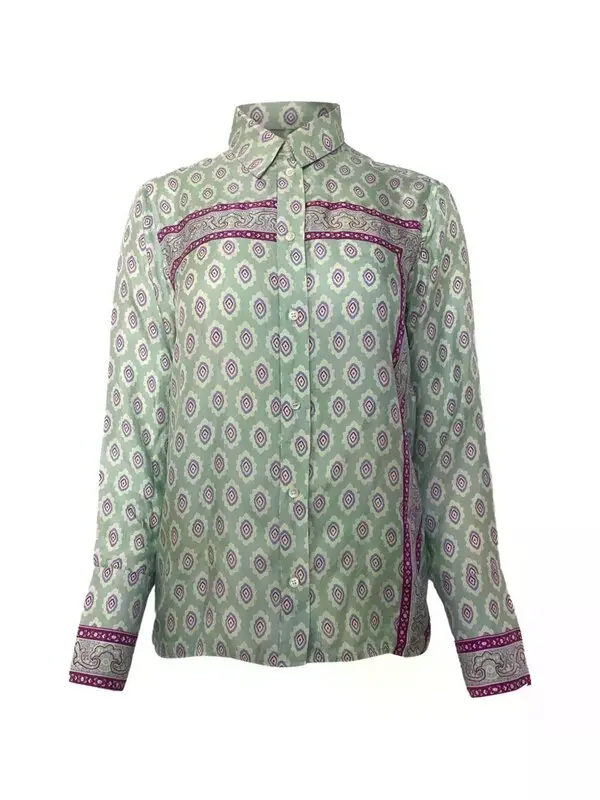 Sandro Printed Long-sleeved Shirt