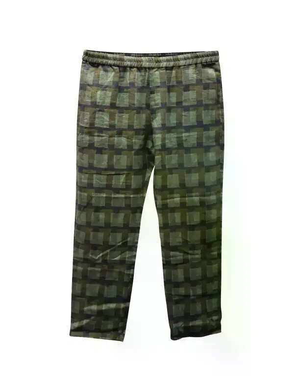 Dries Van Noten Check Linen Trousers