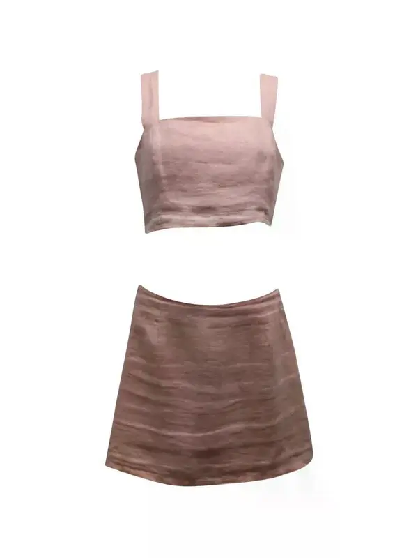 REFORMATION Square-neck Skirt And Top Set