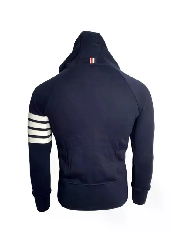 Thom Browne 4-bar Zip Hoodie - Blue