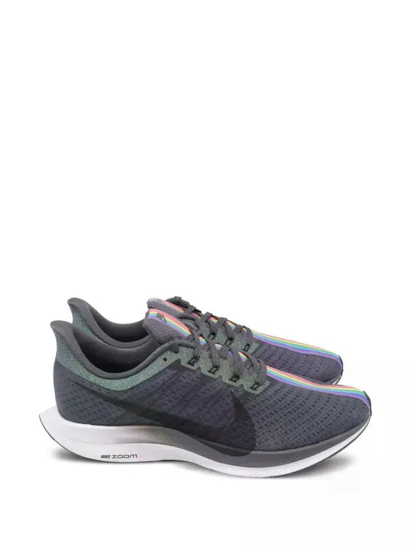 Nike Zoom Pegasus Turbo Rainbow-stripe Sneakers - Grey
