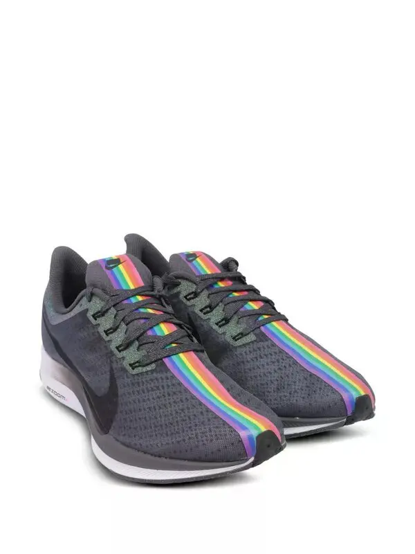 Nike Zoom Pegasus Turbo Rainbow-stripe Sneakers - Grey