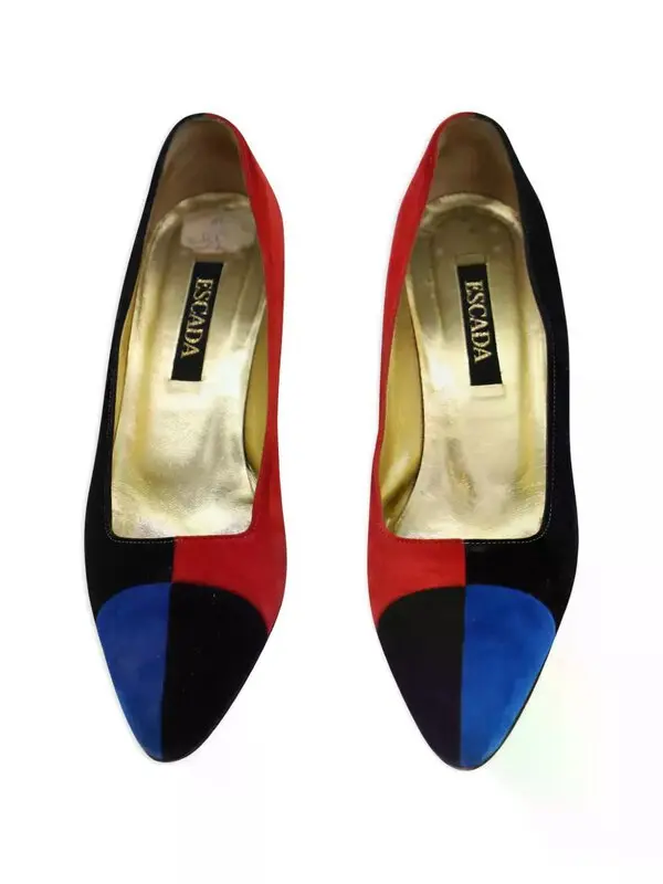 Escada 1980s Color-block Heeled Pumps