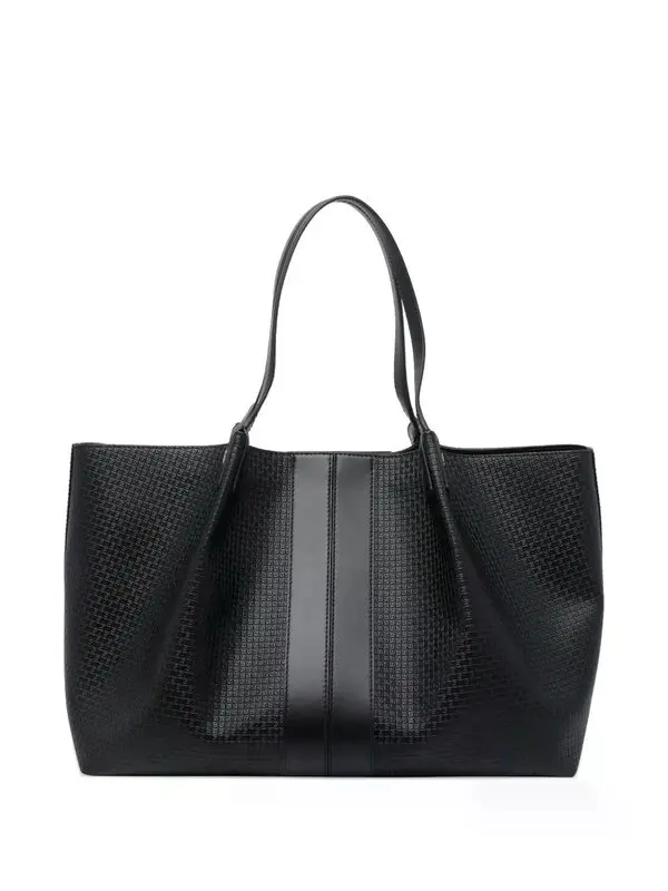 SERAPIAN Textured Leather Trim Shoulder Bag
