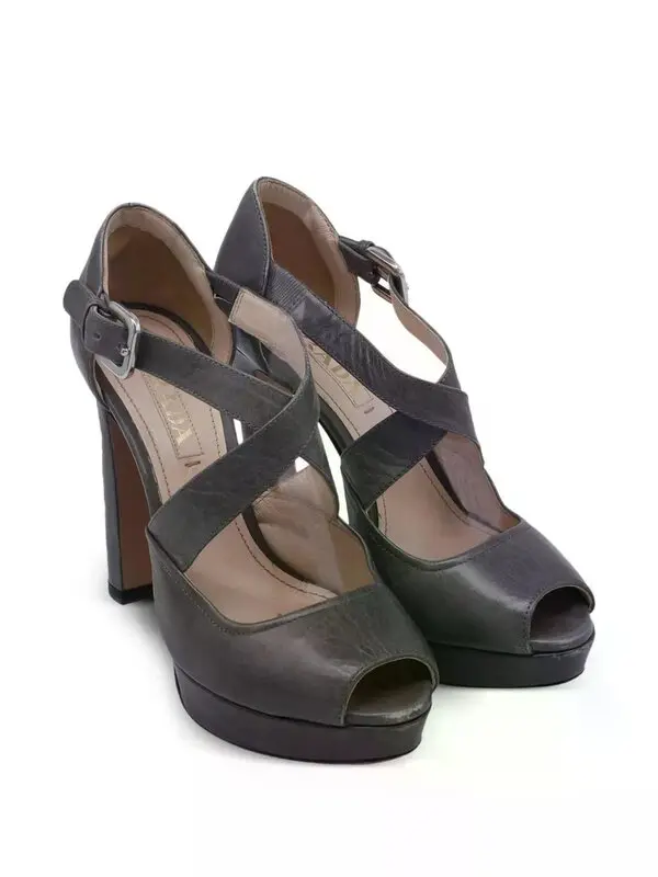 Prada Cross-strap Platform Sandals