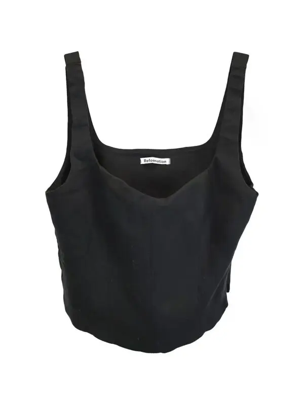 REFORMATION Square-neck Corset Top
