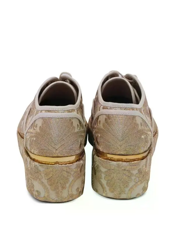 Tory Burch Brocade Platform Oxford Shoes