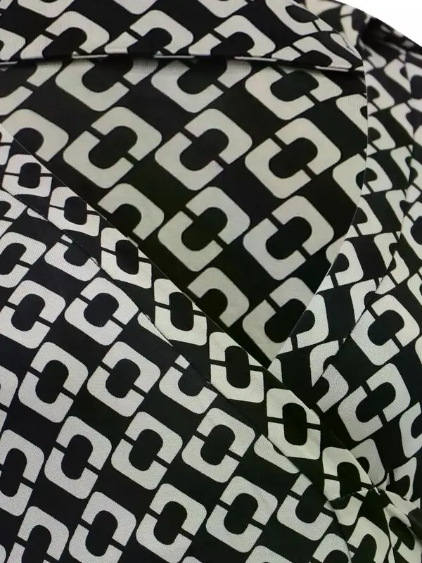 Diane Von Furstenberg Printed Mini Wrap Dress - Black