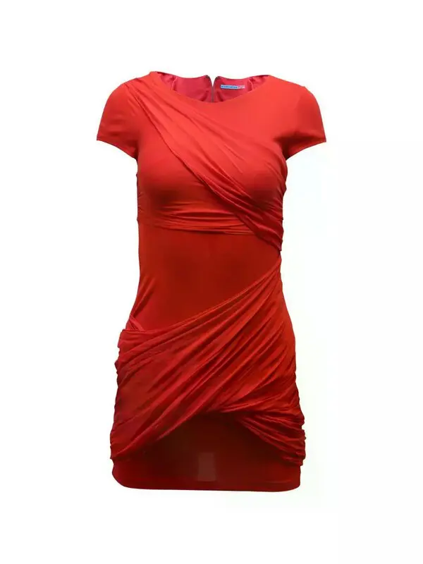 Alice + Olivia Draped Short-sleeve Dress