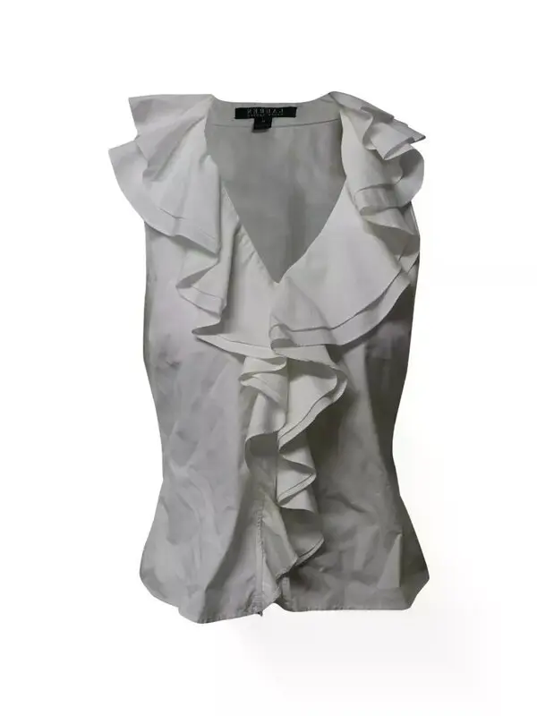 Ralph Lauren Ruffled V-neck Blouse