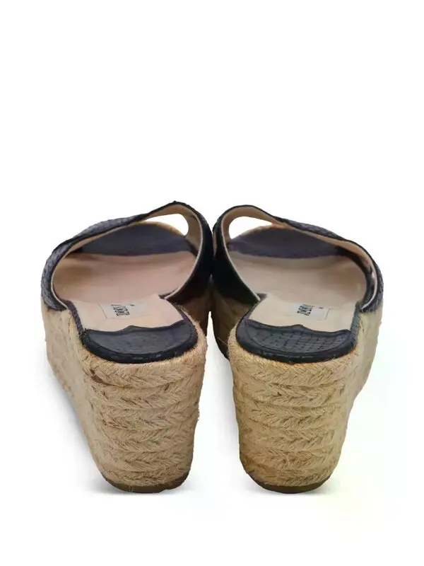 JIMMY CHOO Snakeskin-embossed Espadrille Wedges