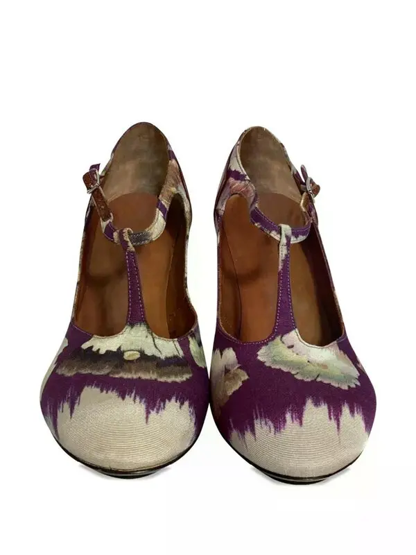 Dries Van Noten Floral-print Buckled Pumps