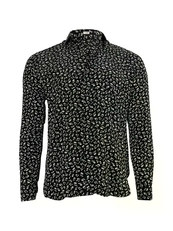 Saint Laurent Printed Long-sleeve Shirt