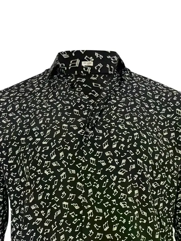 Saint Laurent Printed Long-sleeve Shirt