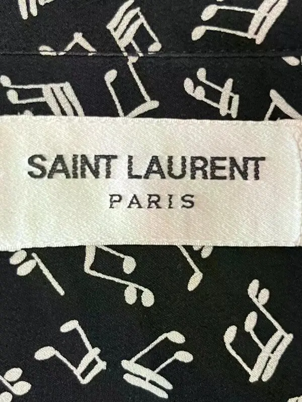 Saint Laurent Printed Long-sleeve Shirt