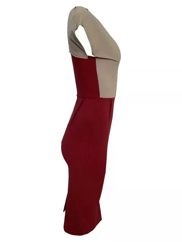 Roland Mouret Colourblock V-neck Dress