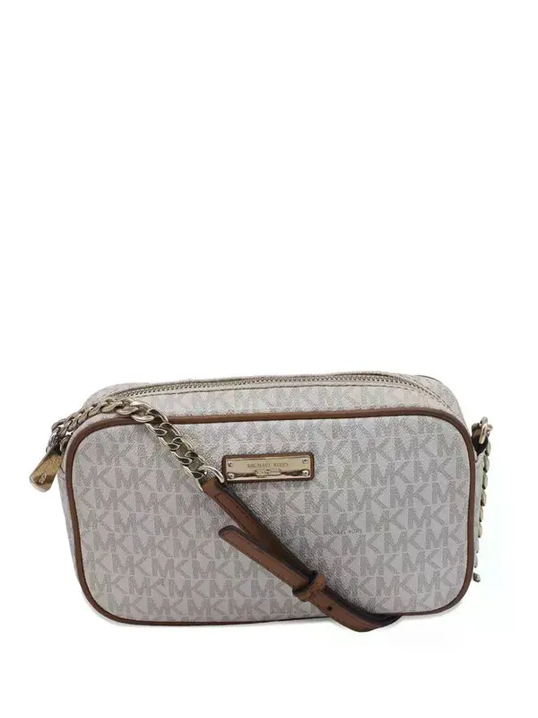 Michael Kors Logo-print Cross-body Bag With Chain Detail