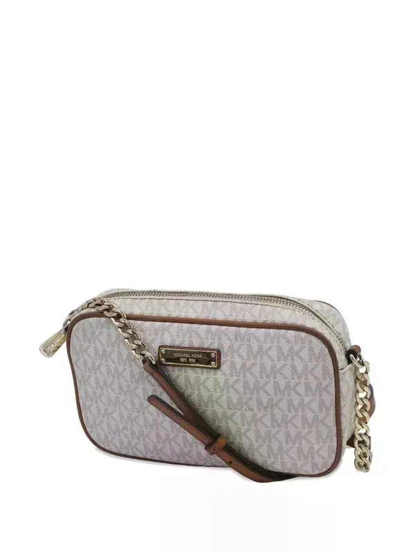 Michael Kors Logo-print Cross-body Bag With Chain Detail