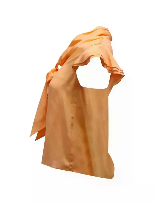 Alice + Olivia Jeannie Neck-tie Silk Blouse