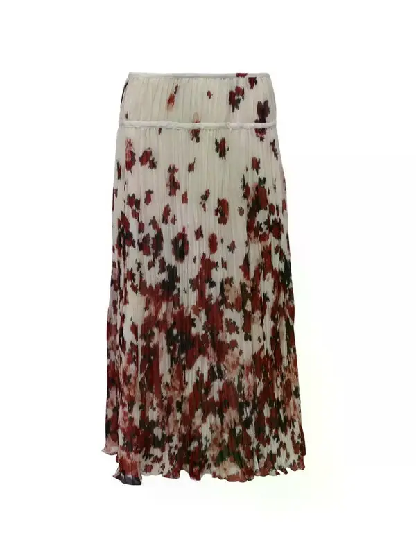 Altuzarra Pleated Floral-print Midi Skirt
