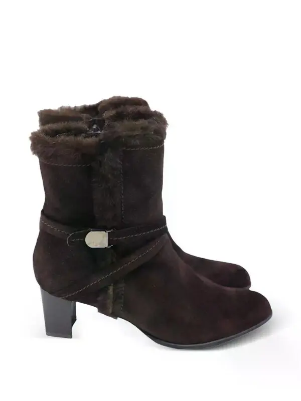 STUART WEITZMAN Suede Block-heel Boots