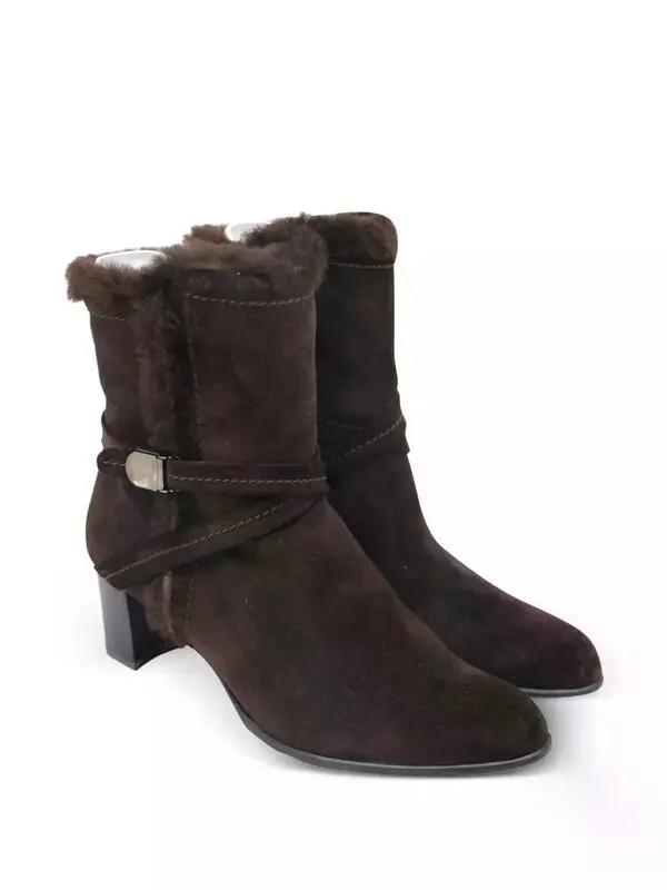 STUART WEITZMAN Suede Block-heel Boots