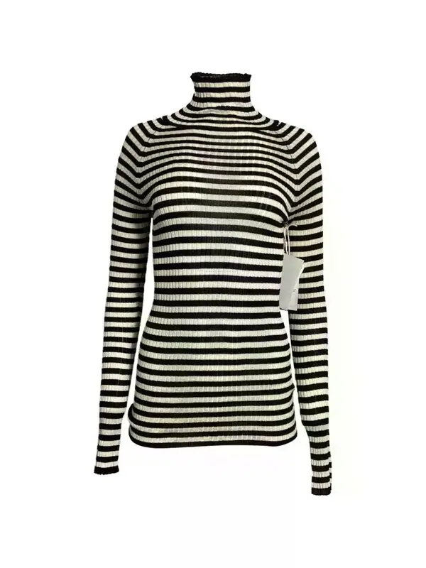 Khaite Striped Turtleneck Sweater