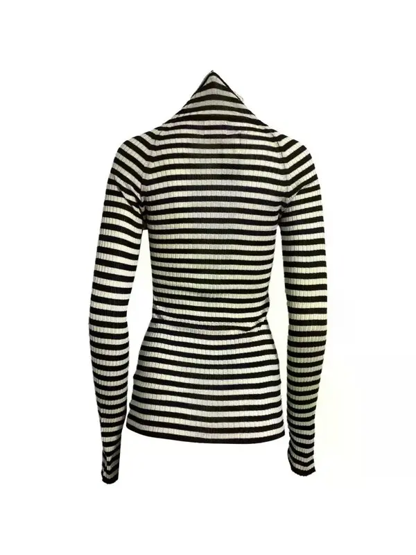 Khaite Striped Turtleneck Sweater