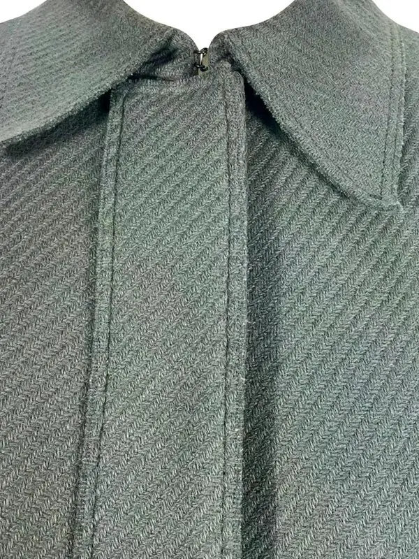 Prada Herringbone Single-breasted Pea Coat