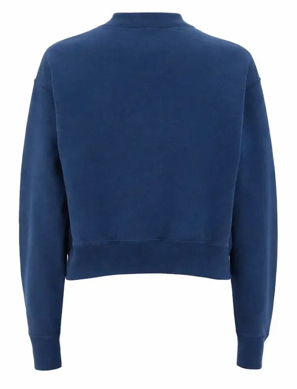 Chloé Cotton Fleece Logo Pullover - Blue