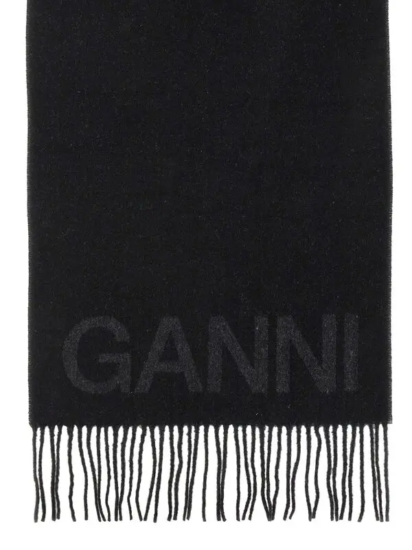 GANNI Scarf With Logo