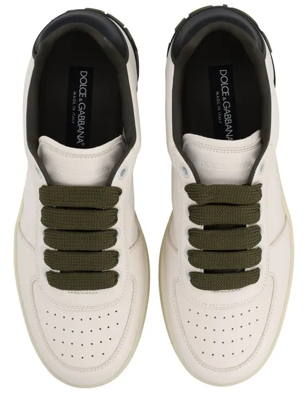 Dolce & Gabbana Low Top Sneaker With Logo - Beige