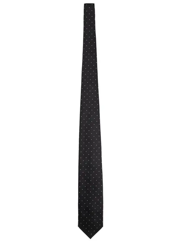 TOM FORD Printed Silk Neck Tie - Black