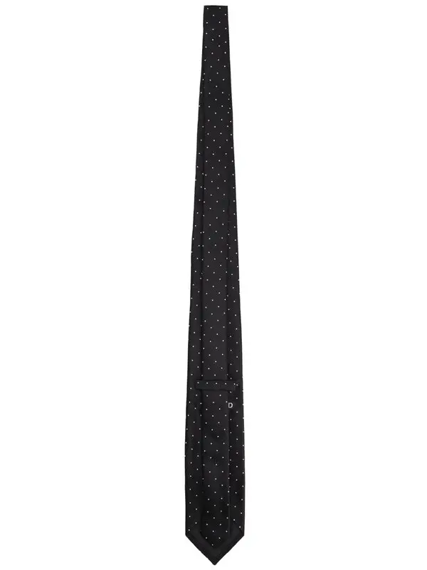 TOM FORD Printed Silk Neck Tie - Black