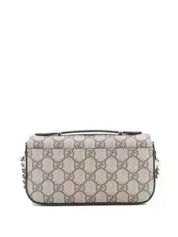 Gucci Petite Gg Flap Coated Canvas Mini Shoulder Bag