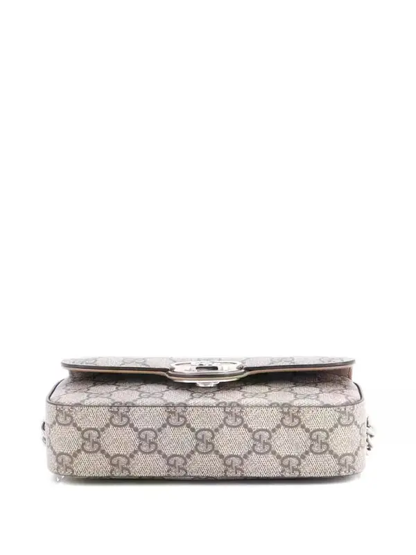 Gucci Petite Gg Flap Coated Canvas Mini Shoulder Bag