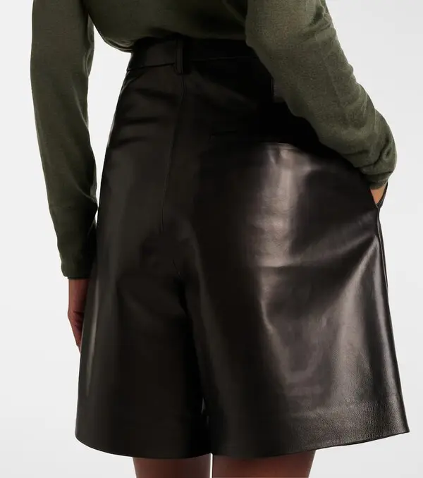 JOSEPH Suze Leather Shorts