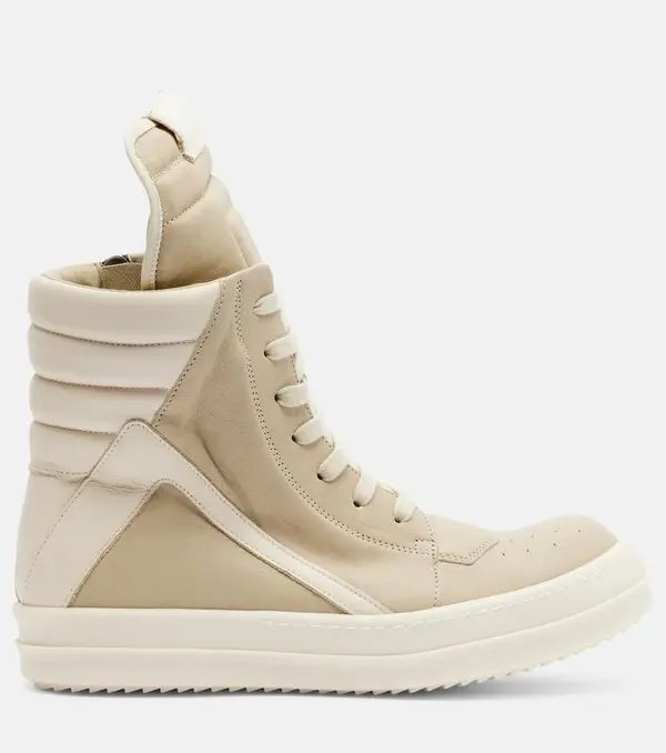 Rick Owens Geobasket Leather Sneakers