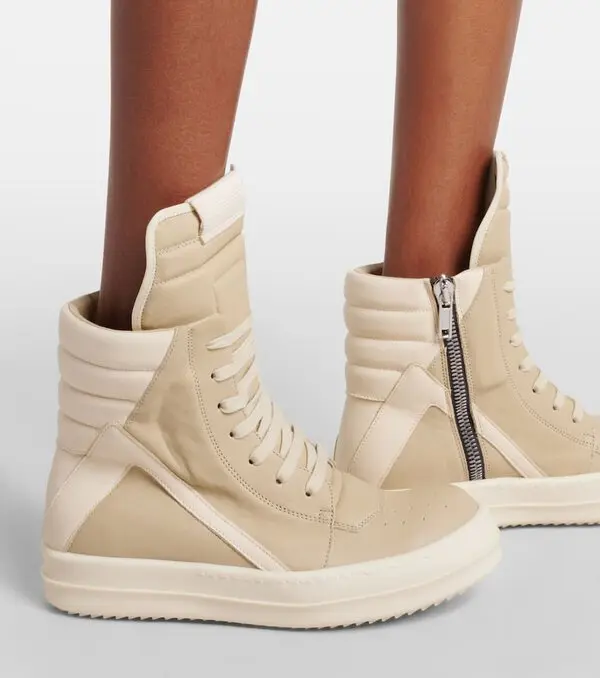 Rick Owens Geobasket Leather Sneakers