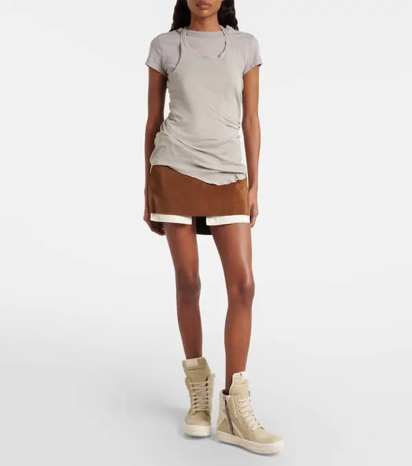 Rick Owens Geobasket Leather Sneakers